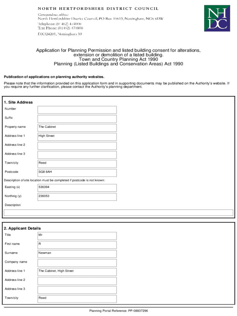 Fillable Online Application for Planning Permission and ... - Save the ...