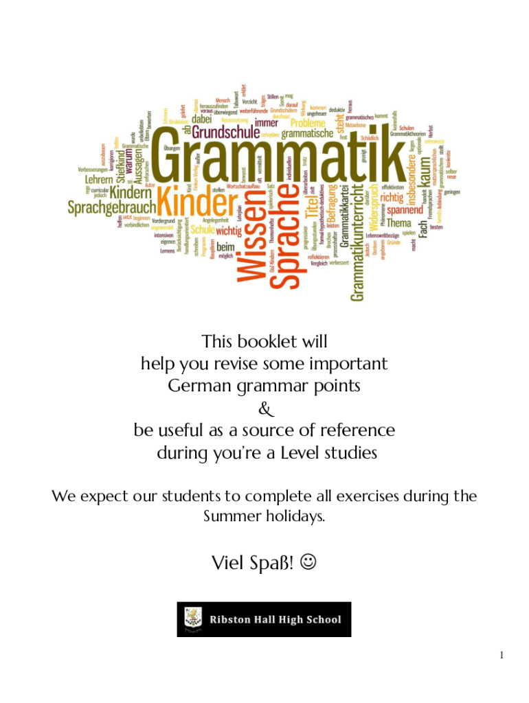 Fillable Online Printable German grammar cheat sheet for beginners (PDF ...