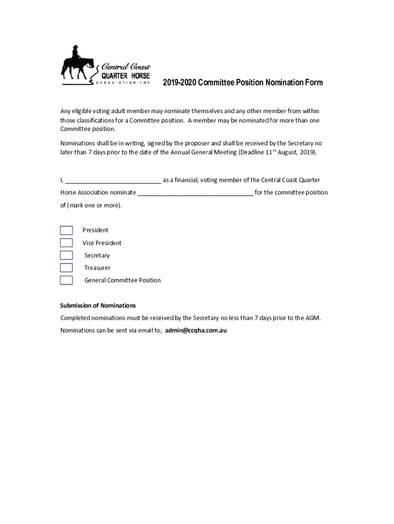 Fillable Online Board Nomination Process for Board MembersBoardEffectBoard Nomination Process ...