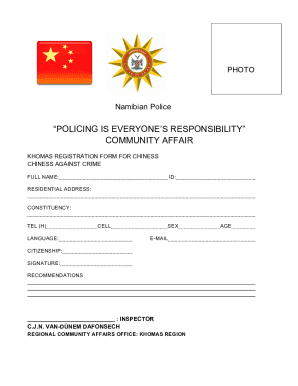 Fillable Online Namibian Police form for Reg for Chiness.docx Fax Email ...