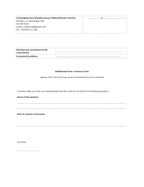 Fillable Online Contract form - withdrawal template.docx Fax Email ...