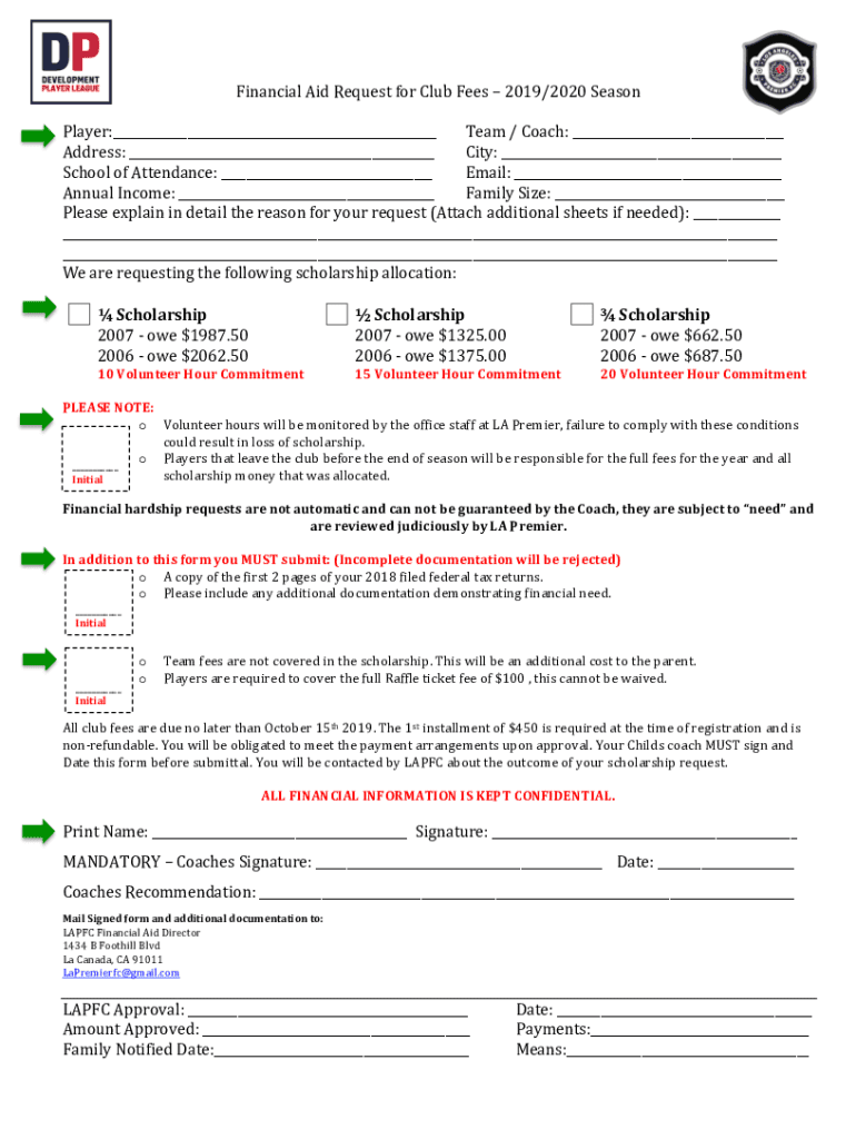 Fillable Online LAPFC GIRLS DPL Sch Form 2019.docx Fax Email Print ...