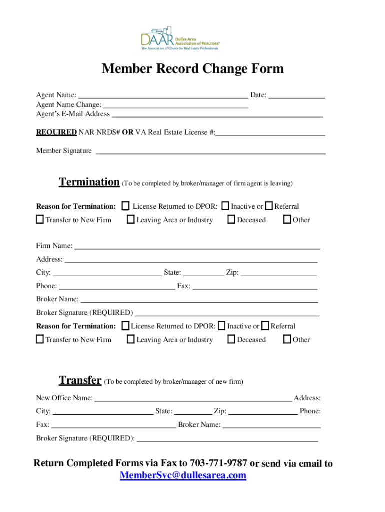 Fillable Online Designated Qualifying Representative (DQR) Change Form ...