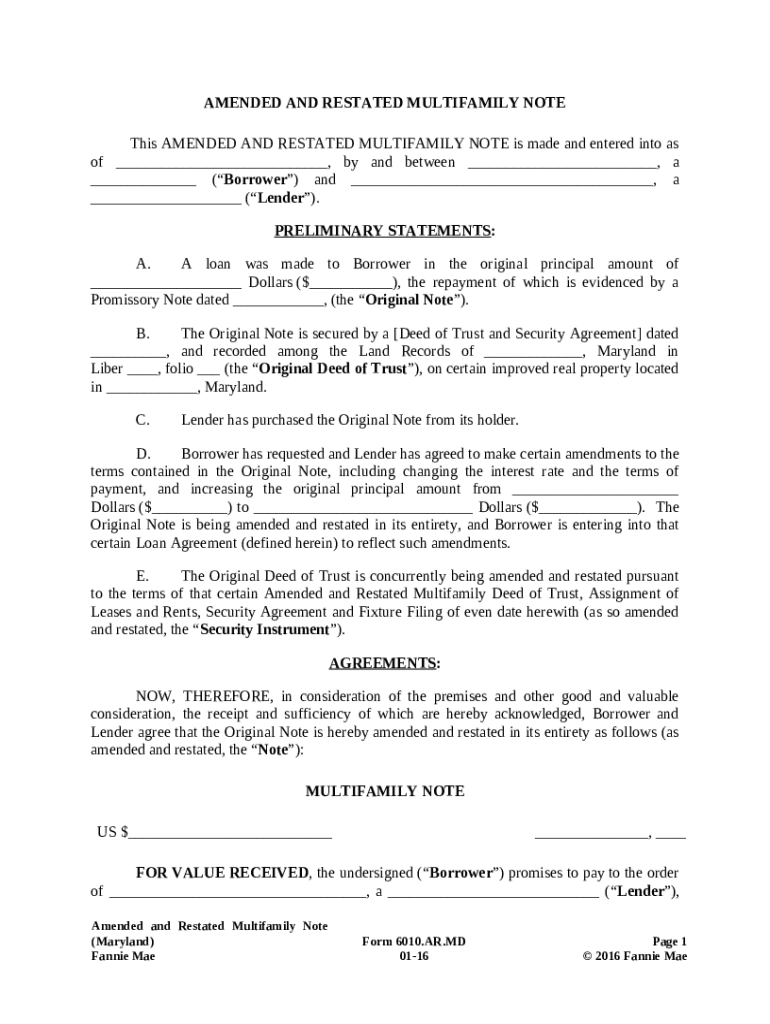 Amended And Restated Multifamily Deed Of Trust, Assignment ... Doc ...