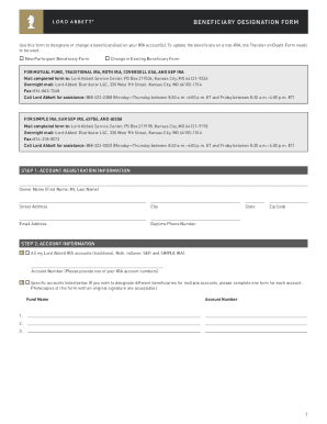 Fillable Online Beneficiary Designation Form - Merrill Fax Email Print - pdfFiller