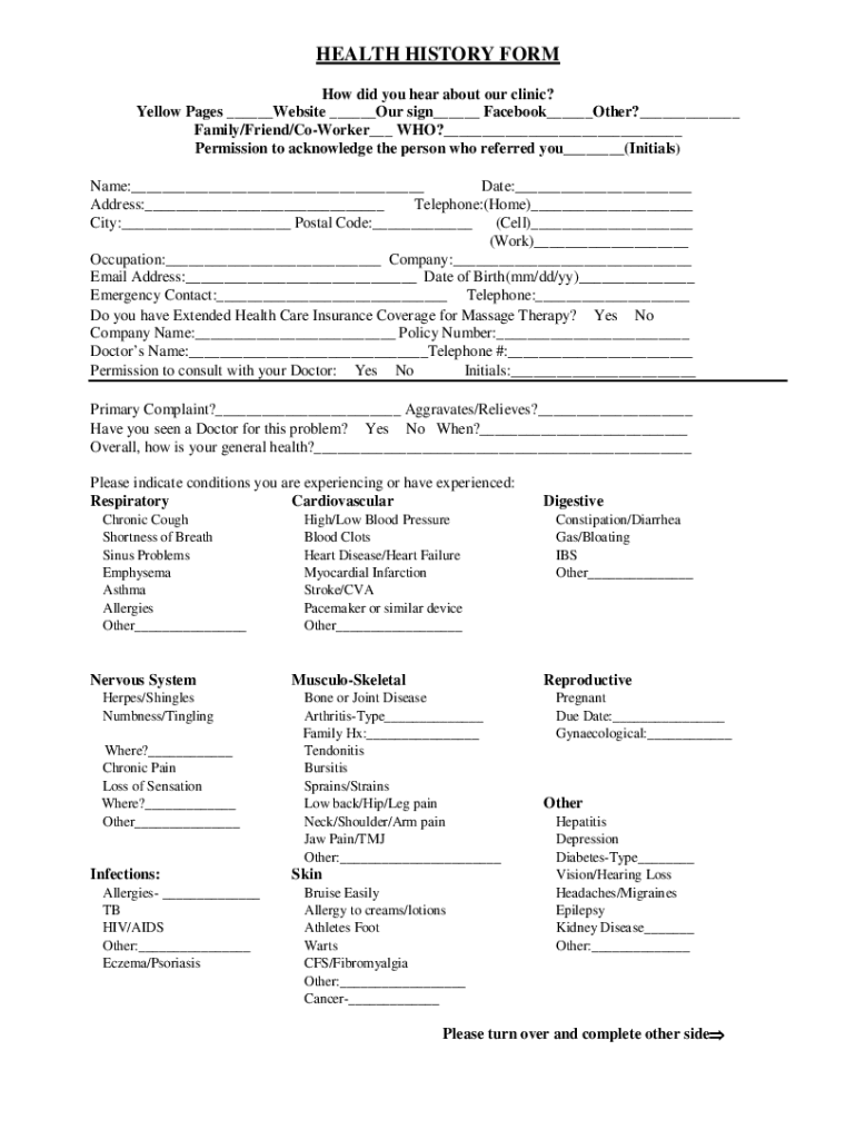Fillable Online New Patient Information File - Malvern Podiatry Fax ...
