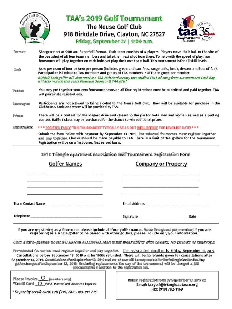Fillable Online The Neuse Golf Club Fax Email Print - pdfFiller