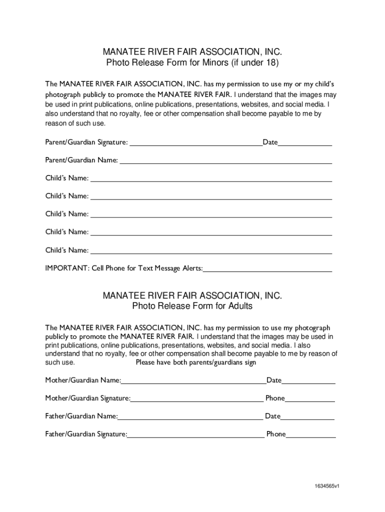 Fillable Online Photo Release Form for Minors - d38trduahtodj3.cloudfront.net Fax Email Print ...