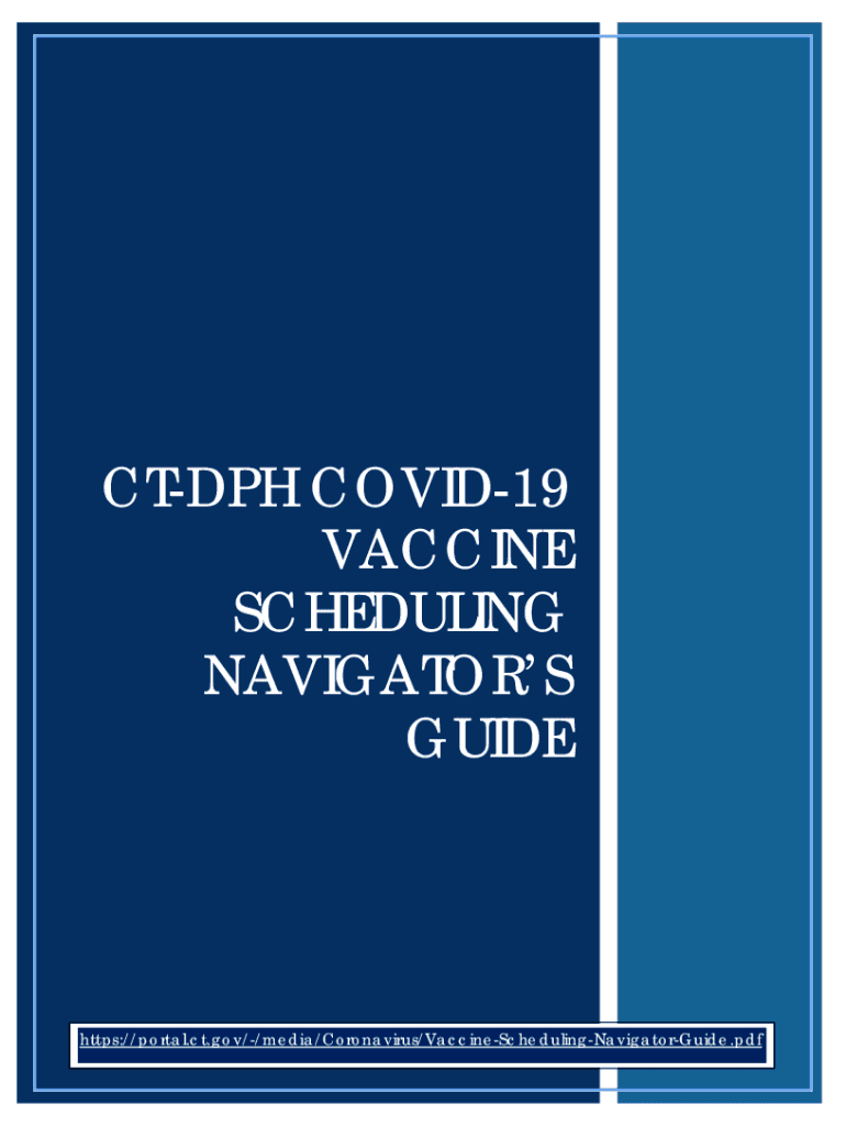 Fillable Online ct-dph COVID-19 vACCINE sCHEDULing navigator's gUIDE ...