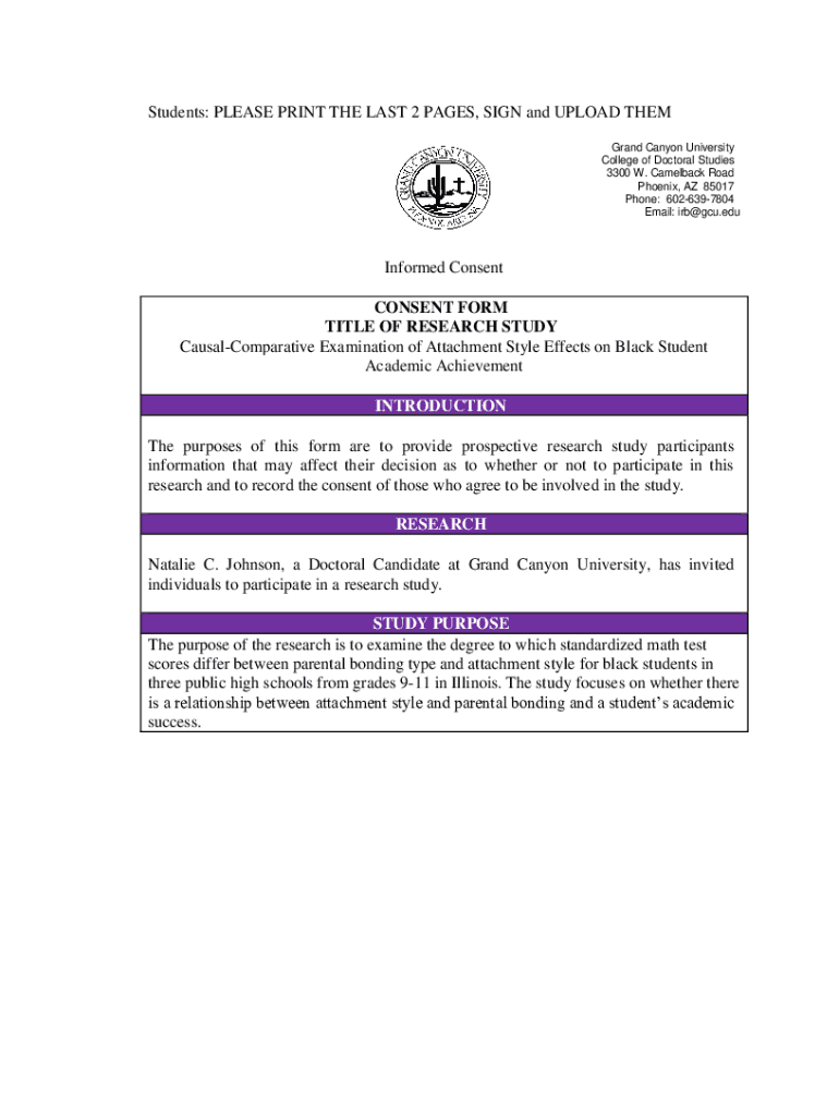 Fillable Online Sample Informed Consent Final Draft.docx - Grand Canyon ...