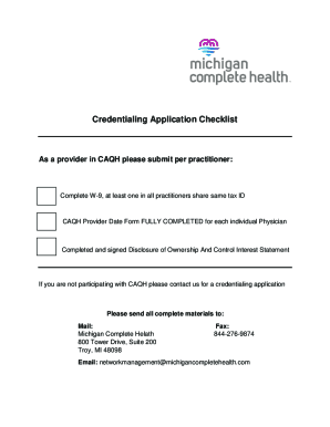 Fillable Online Physician Credentialing Application fillable 201802262018. Accessible PDF Fax ...