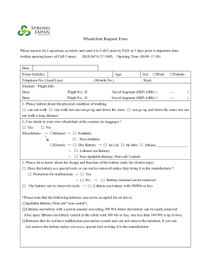 Fillable Online How To Request Wheelchair Assistance At The Airport Fax ...