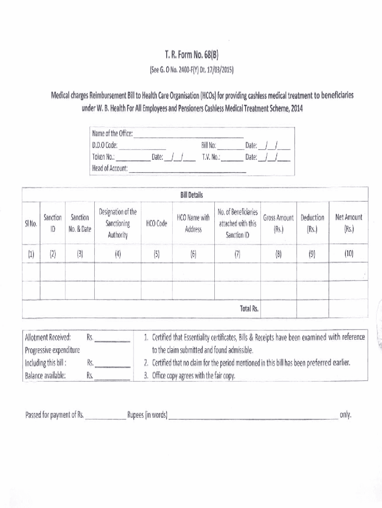 Fillable Online WB TR Form No. 68B Fax Email Print - pdfFiller