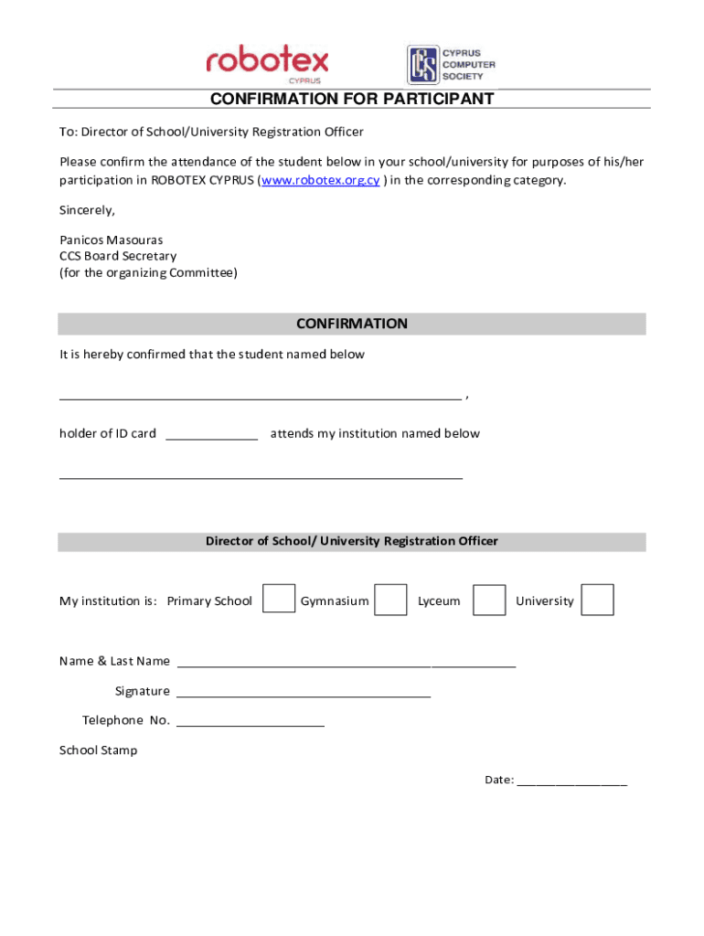 Fillable Online Confirming-Attendance Letter - Template, Format ...