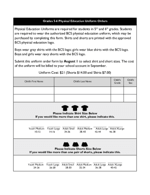 Fillable Online 5th and 6th Grade PE Uniform Order Form (1).docx Fax ...