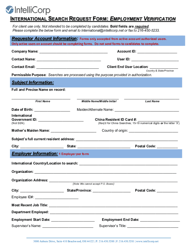 Fillable Online Submit the International Search Request form ...