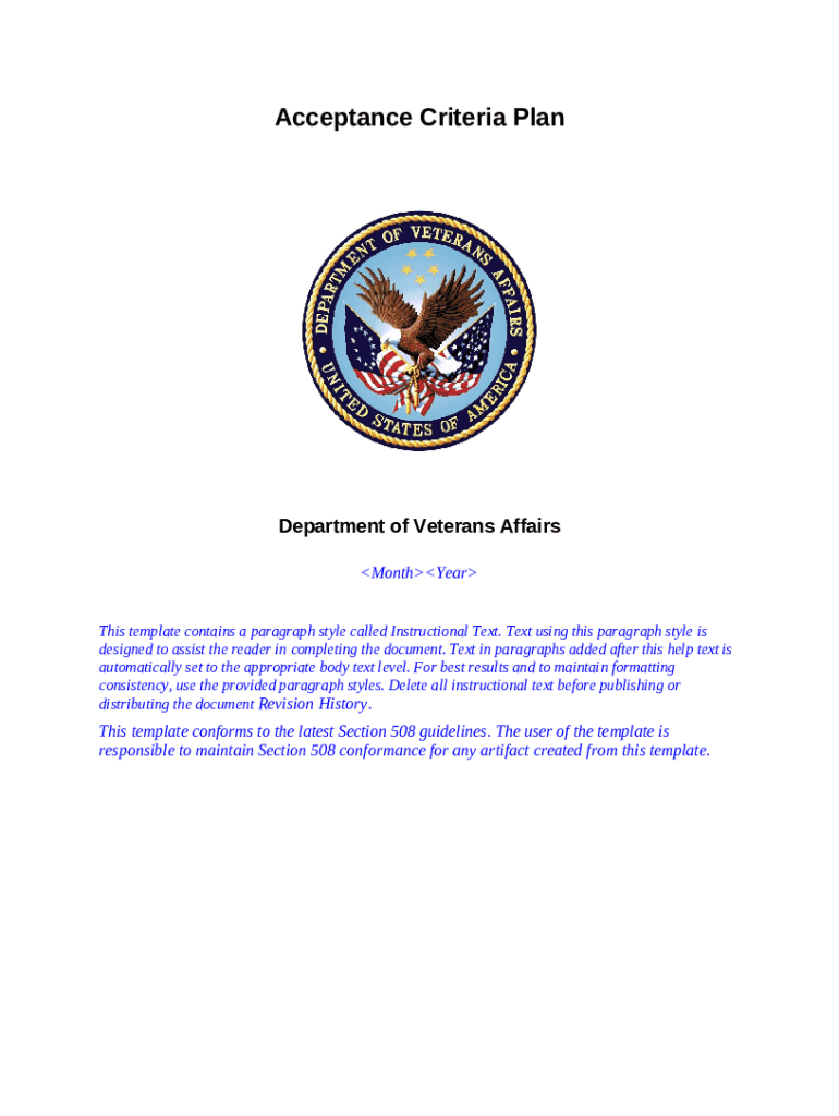 Acceptance Criteria Plan Template. Acceptance Criteria Plan Template ...