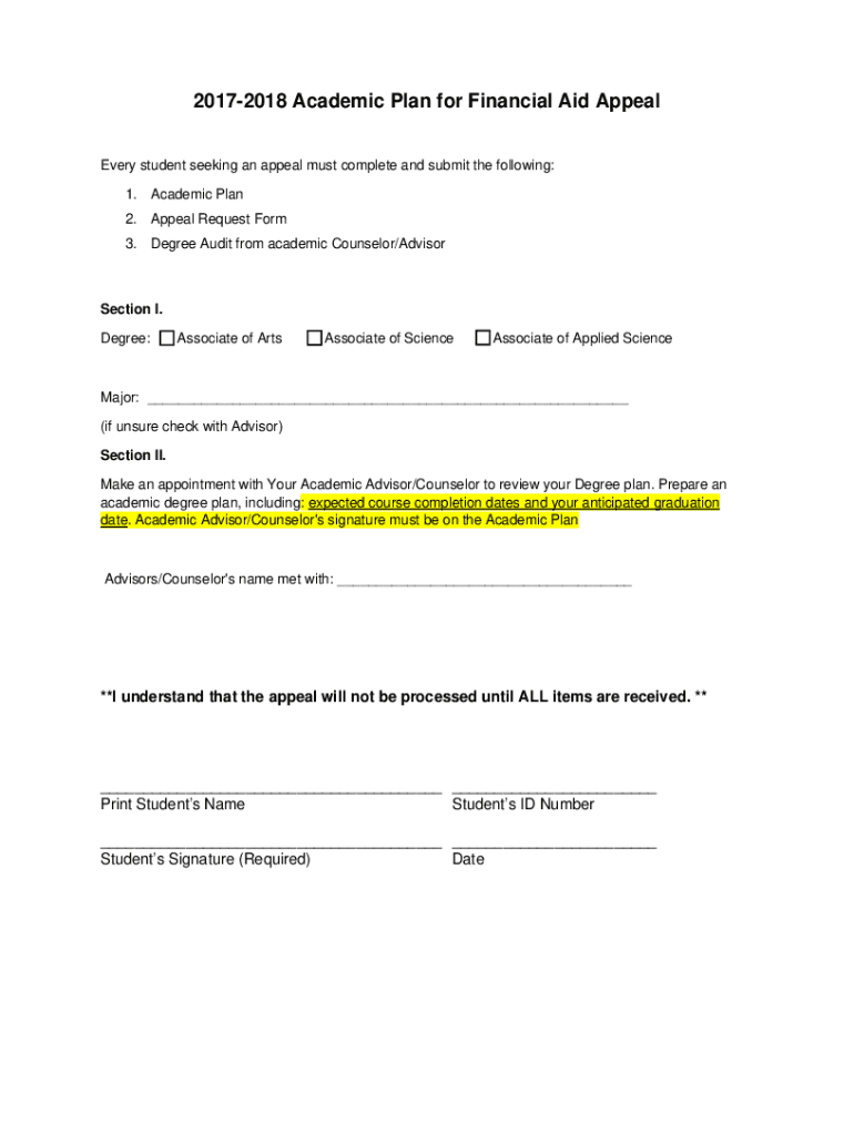 Fillable Online Financial Aid Satisfactory Academic Progress (SAP ...