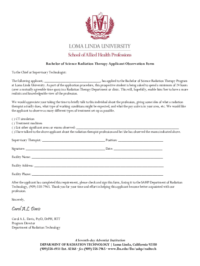 Fillable Online Steps to Become a Radiation Therapist - ARRT ...