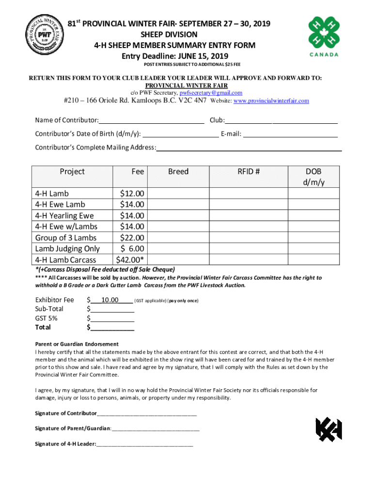 Fillable Online 0901 nccdn SHEEP DIVISION Fax Email Print - pdfFiller