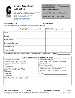 Fillable Online Zoning/Design Permit Fax Email Print - pdfFiller