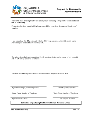 Fillable Online Sample Forms - Job Accommodation NetworkRecognizing an ...