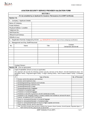 Fillable Online ASSP VALIDATION FORM - AVSEC FORM-024.doc Fax Email ...