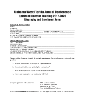 Fillable Online Alabama West Florida Annual Conference - AWFUMC Fax ...