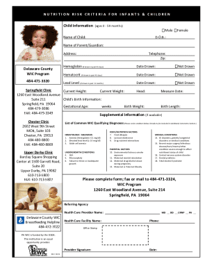Fillable Online WIC Infant Child Referral Form.pdf.pub Fax Email Print ...