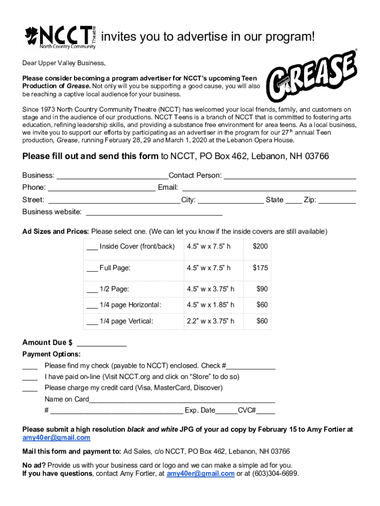 Fillable Online Ad Sales Form GENERIC - 2020.docx Fax Email Print ...