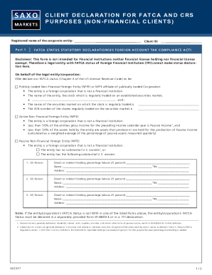 Fillable Online US FATCA Form for Company Fax Email Print - pdfFiller