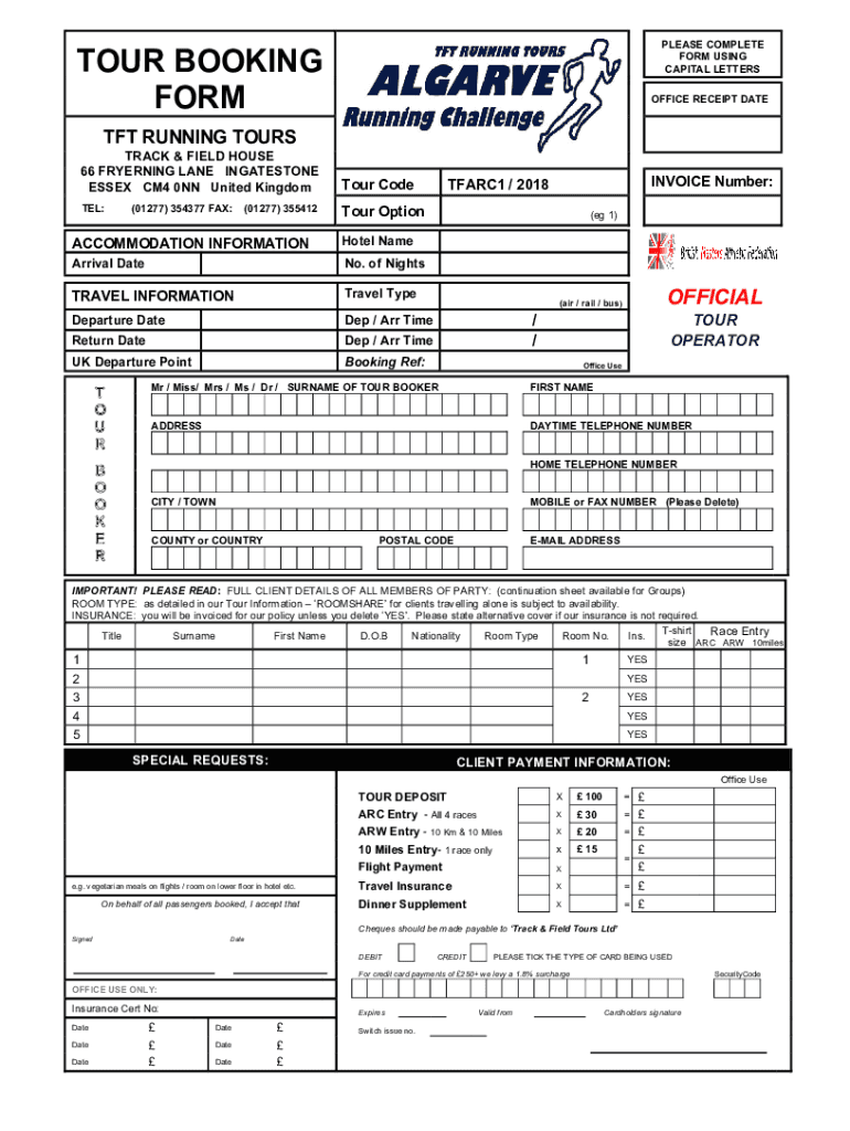 Fillable Online 8 Free Sample Advance Booking Receipt Templates ... Fax ...