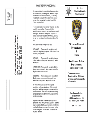 Fillable Online San Ramon Police Department Welcomes New ChiefSan Ramon ...