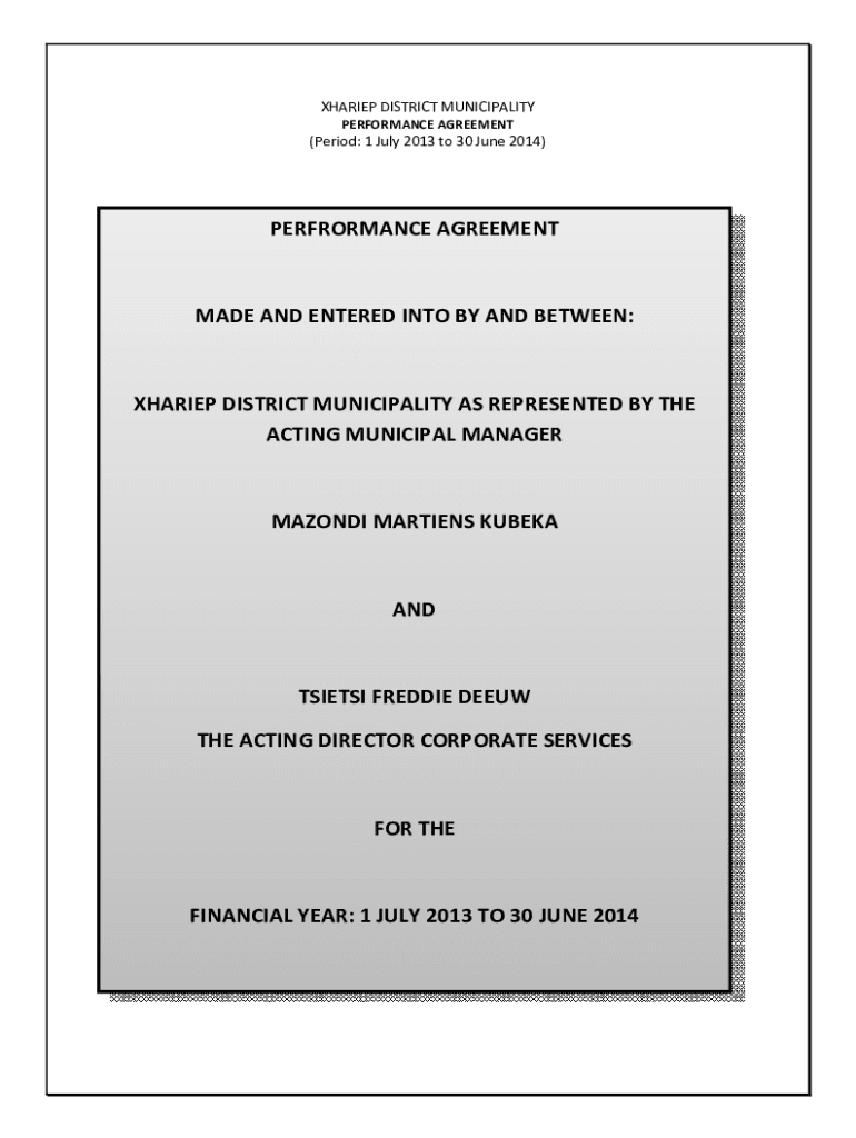 Fillable Online XHARIEP DISTRICT MUNICIPALITY Fax Email Print - pdfFiller
