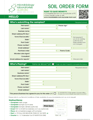 Fillable Online SOIL ORDER FORM Fax Email Print - pdfFiller