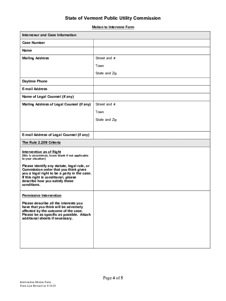 Fillable Online Printable Motion To Intervene Legal Pleading Template ...