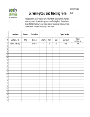Fillable Online FREE 11+ Sample Health Screening Forms in PDFMS Word ...