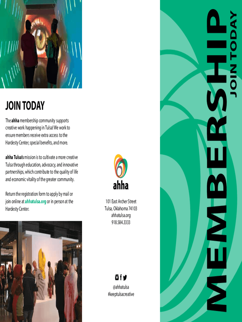 Fillable Online MEMBERSHIP JOIN TODAY - ahha Tulsa Fax Email Print ...