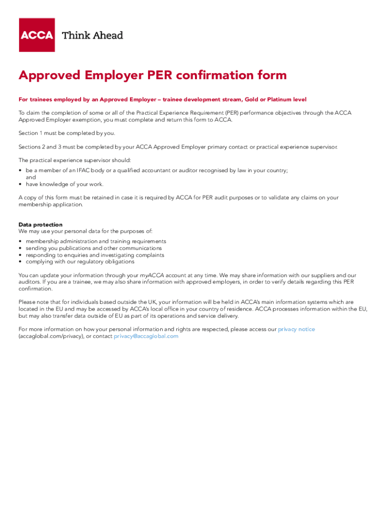 Fillable Online PER-confirmation-form.pdf - Approved Employer PER ...