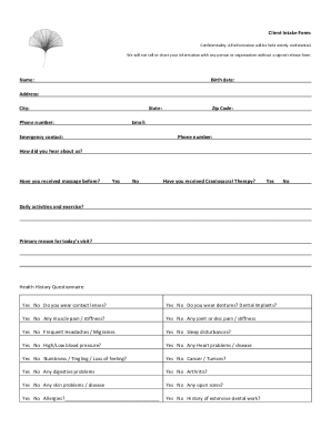 Fillable Online Client Intake FormWomb Sauna Yoni Steam Session Fax ...