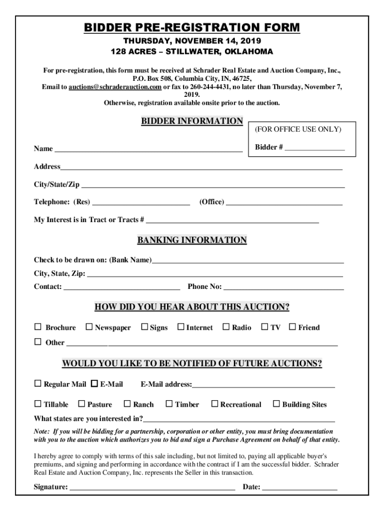 Fillable Online Auction Bidder Form Downloads - Barrett-Jackson Auction ...