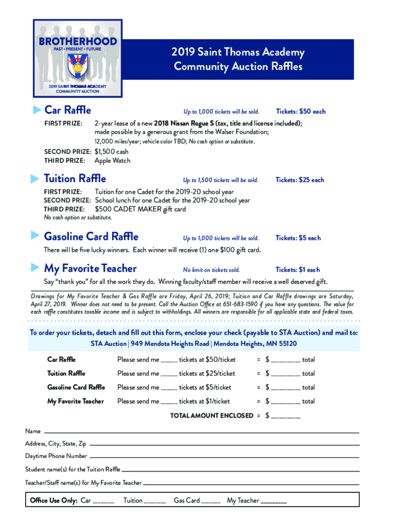 Fillable Online Community Auction Raffles Fax Email Print - pdfFiller