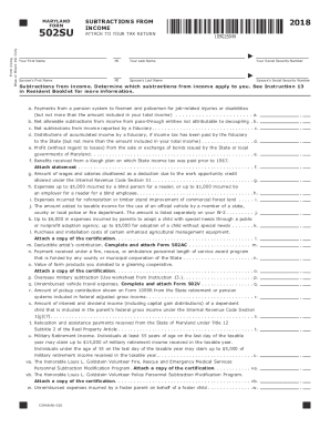 Fillable Online Maryland Form 502 (Maryland Resident Income Tax Return ...
