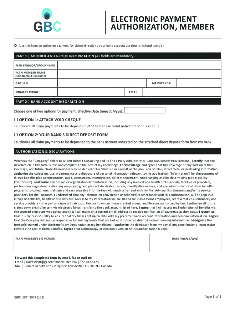 Fillable Online ELECTRONIC PAYMENT AUTHORIZATION, MEMBER Fax Email ...
