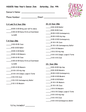 Fillable Online 2020 New Years Registration Form Fax Email Print ...