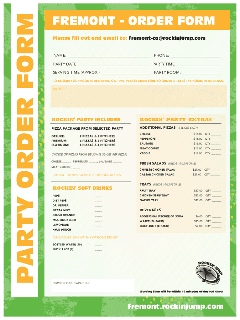 Fillable Online Rockin Jump Pay - Fill Out and Sign Printable PDF ...
