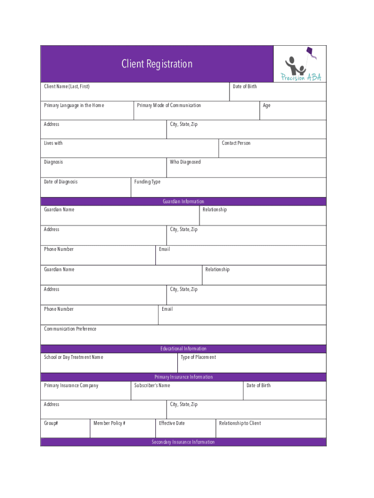 Fillable Online Client Registration Form TemplateJotFormClient Registration Form ...