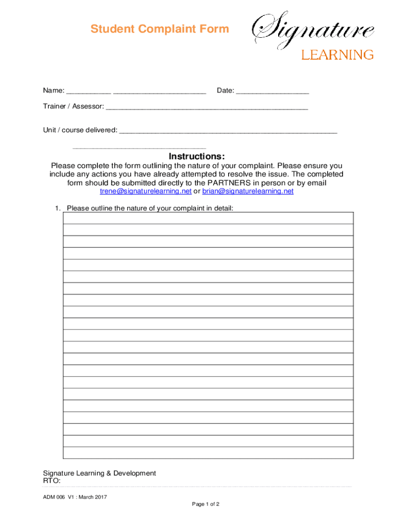 Fillable Online Forms centreAustralian Skills Quality Authority (ASQA ...