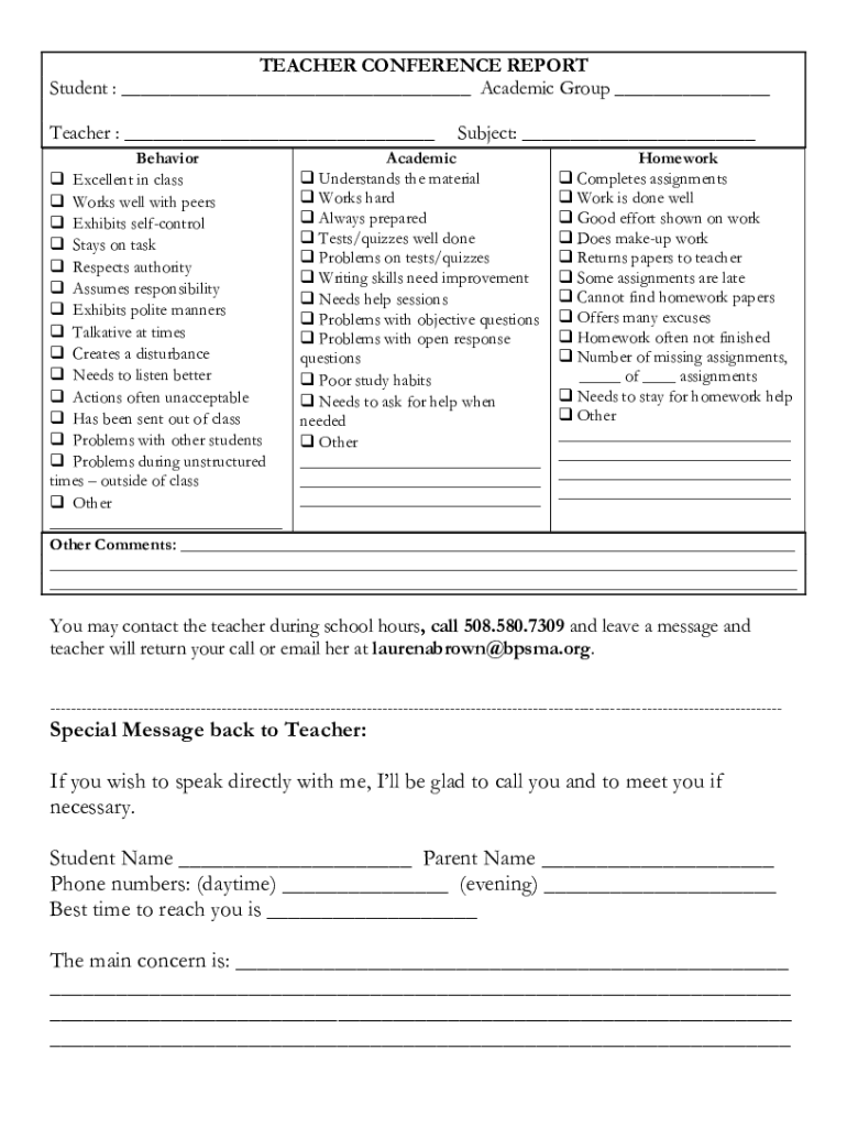 Fillable Online 105 report card comments Fax Email Print - pdfFiller