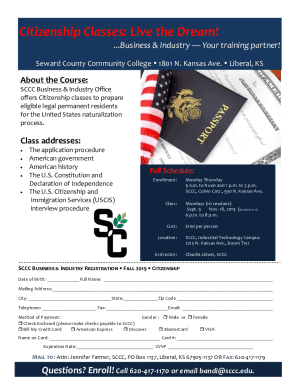 Fillable Online Citizenship flyer. Citizenship class information Fax ...